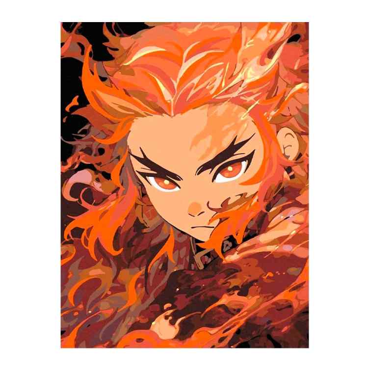 Картина по номерам Red Panda: Demon Slayer: Кеджуро Ренгоку